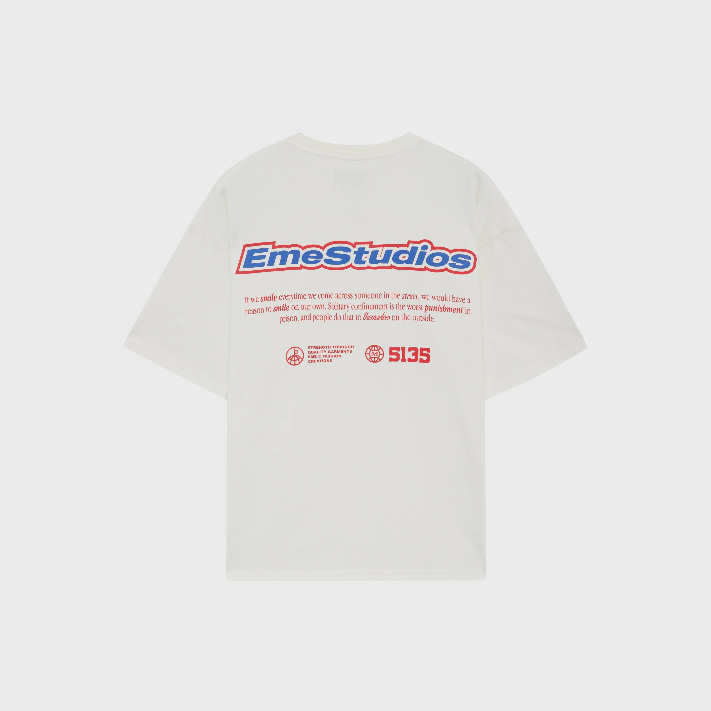 Grin Blued Oversized Tee - Eme Studios